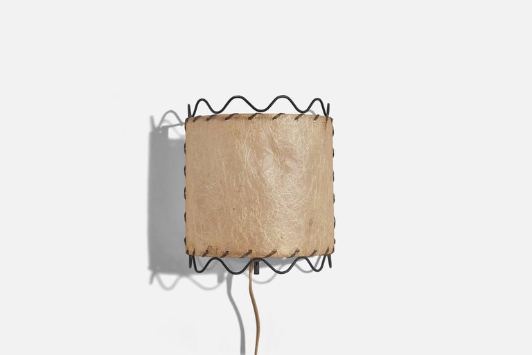 American Designer, Wall Light, Lacquered Metal, Fiberglass, USA, c ...