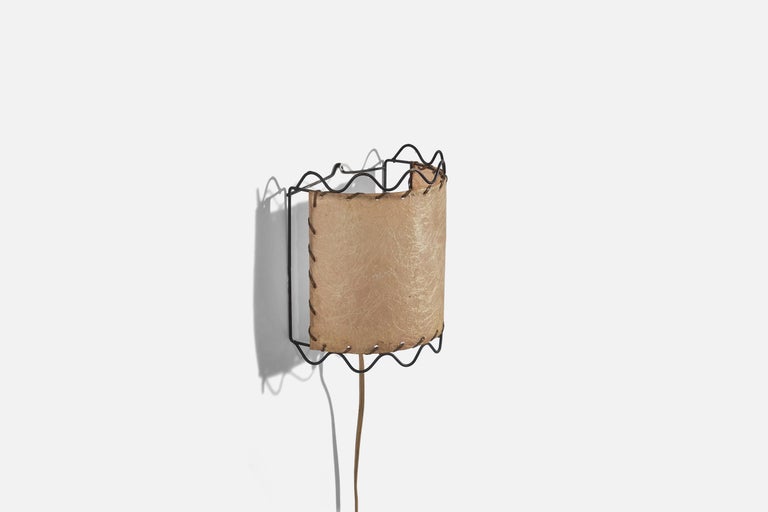 American Designer, Wall Light, Lacquered Metal, Fiberglass, USA, c ...