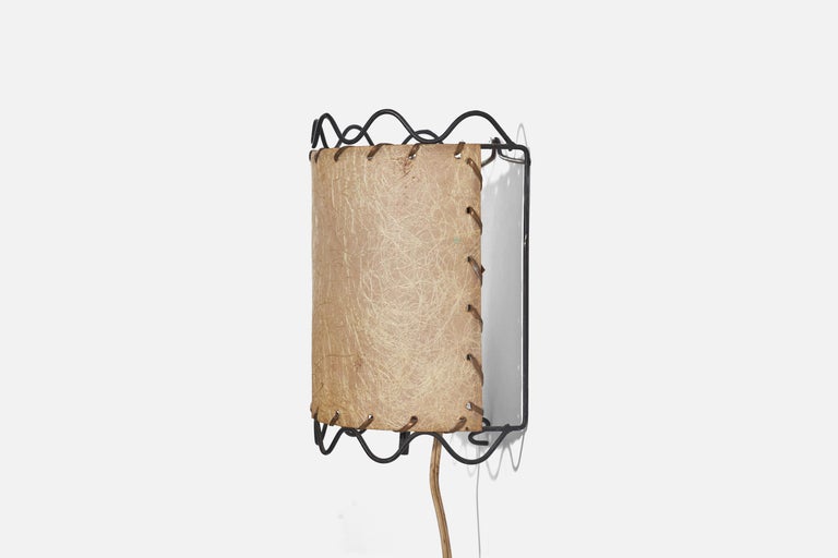 American Designer, Wall Light, Lacquered Metal, Fiberglass, USA, c ...