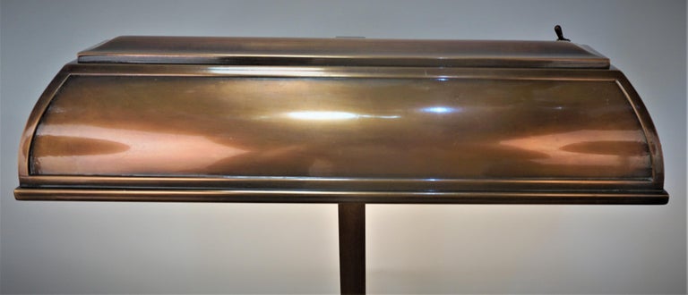 American Early 20th Century I. P. Frink, Large Bronze Reflector Desk ...