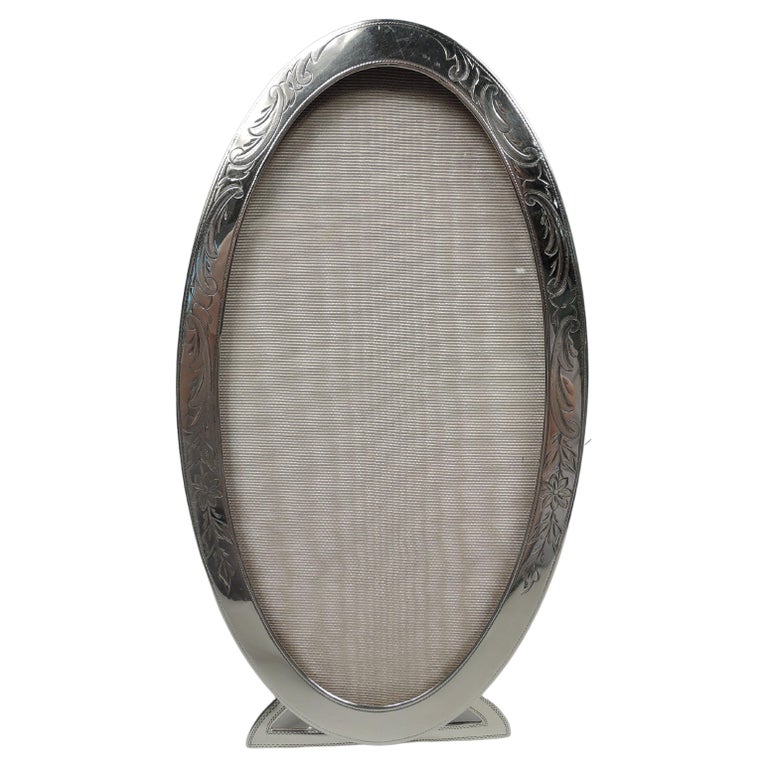 American Edwardian Classical Sterling Silver Oval Picture Frame For ...