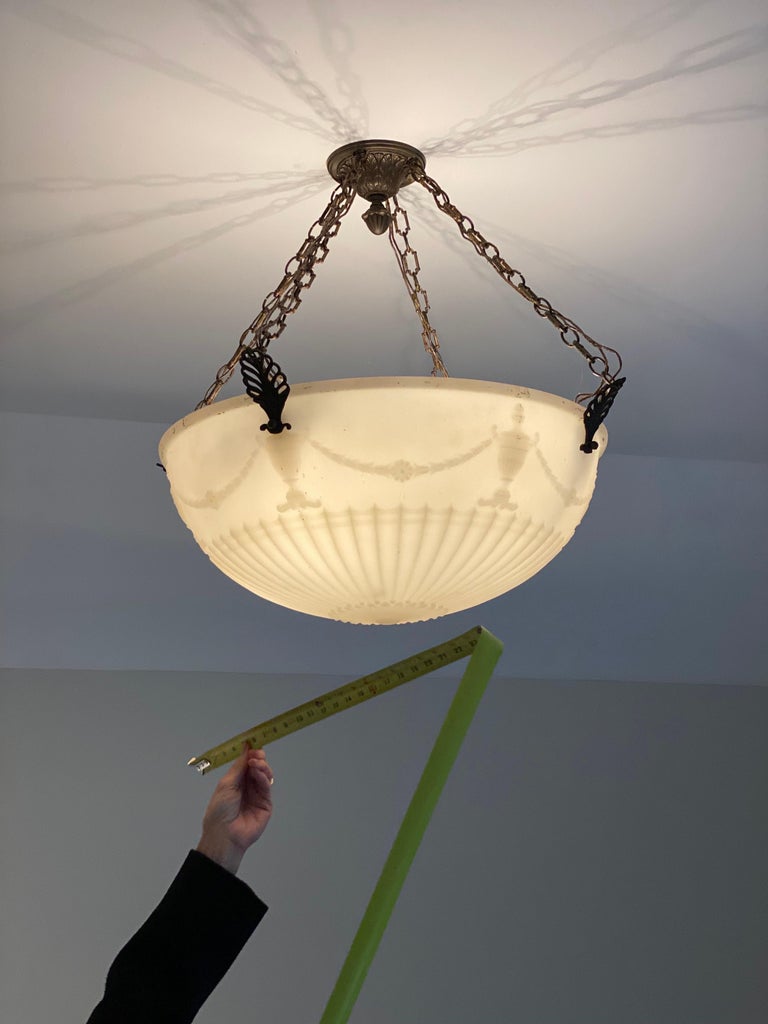 American Empire Alabaster Pendant Light with Classical Urn Motif For ...