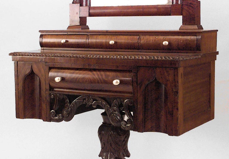 American Empire Gothic Mahogany Dressing Table For Sale at 1stDibs ...
