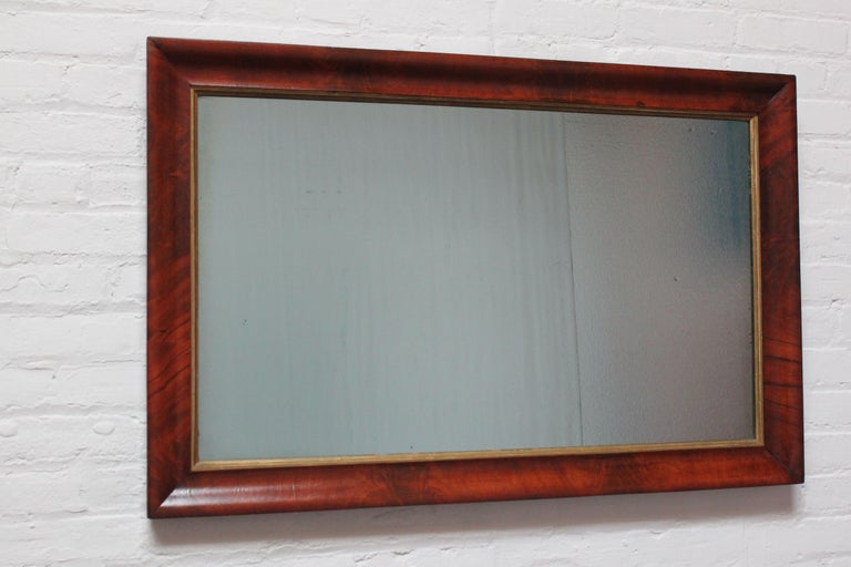 American Empire Ogee Frame Wall Mirror in Rosewood at 1stDibs