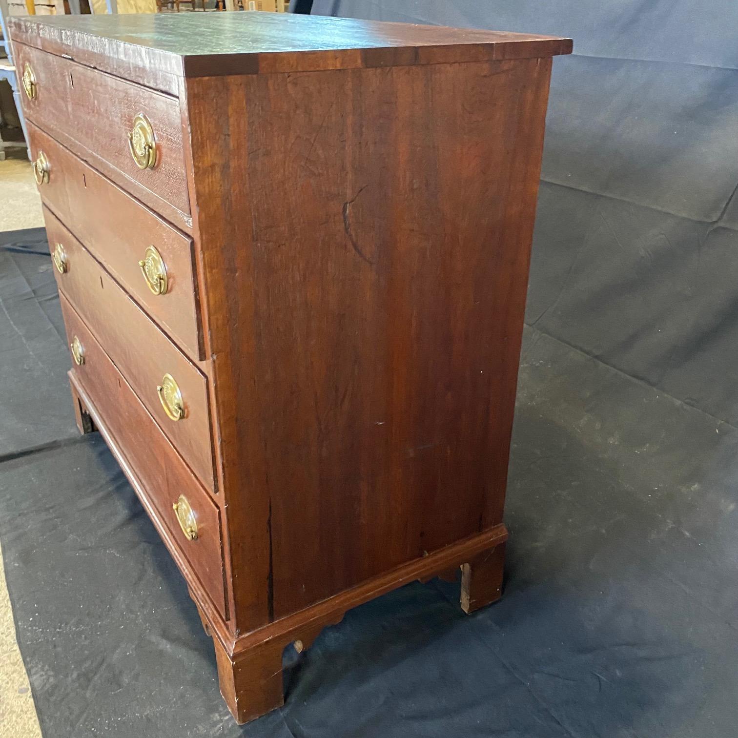 American Federal 18th Century Cherry Chest of Four Graduated Drawers ...