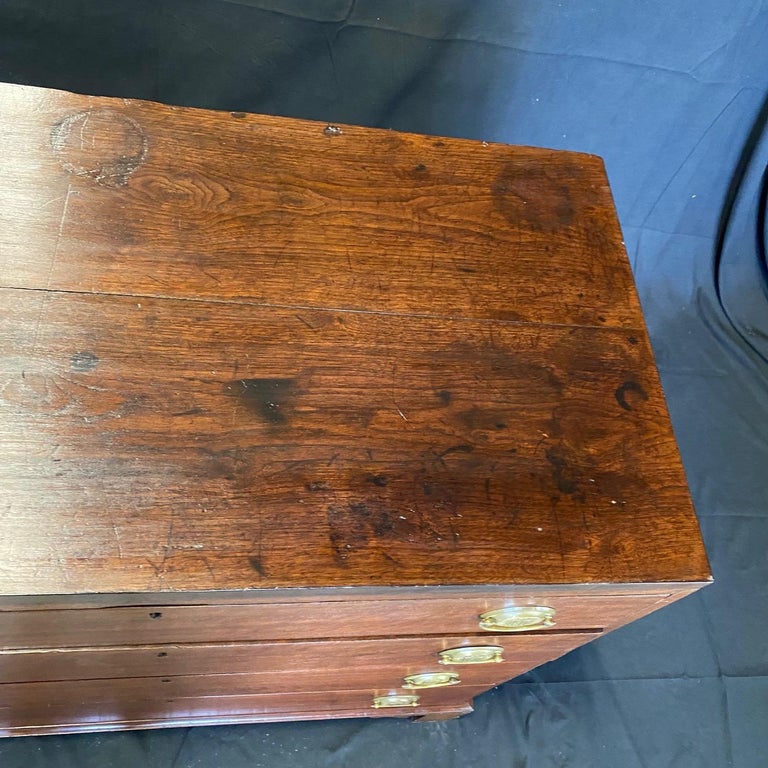 American Federal 18th Century Cherry Chest of Four Graduated Drawers ...