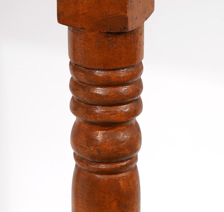 American Federal Birdseye Maple Work Table with Turned Legs and Ball ...