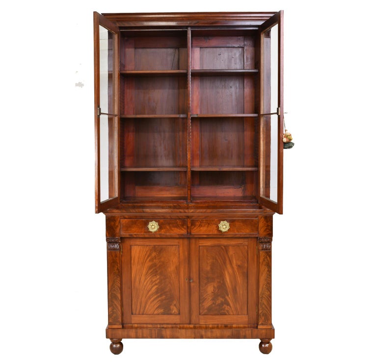 American Federal/ Classical Bookcase in Mahogany, circa 1800 at 1stDibs ...