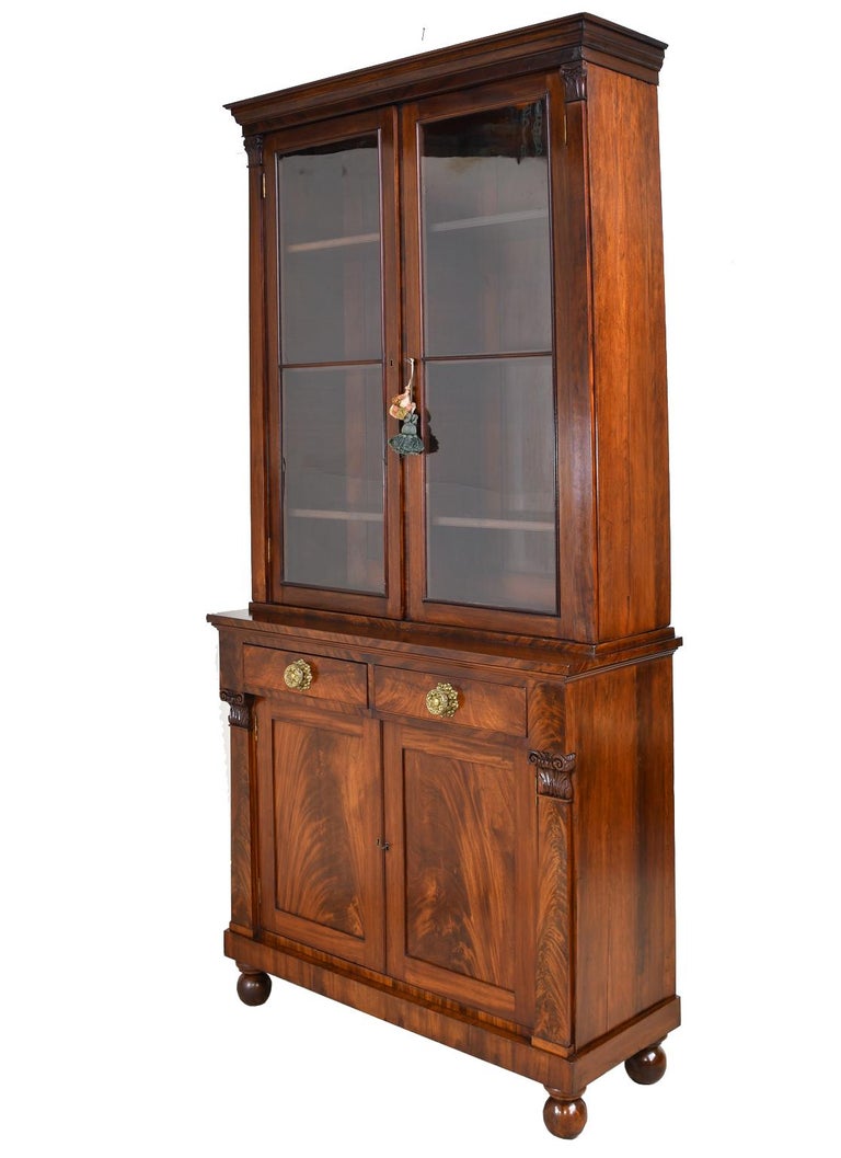 American Federal/ Classical Bookcase in Mahogany, circa 1800 at 1stDibs