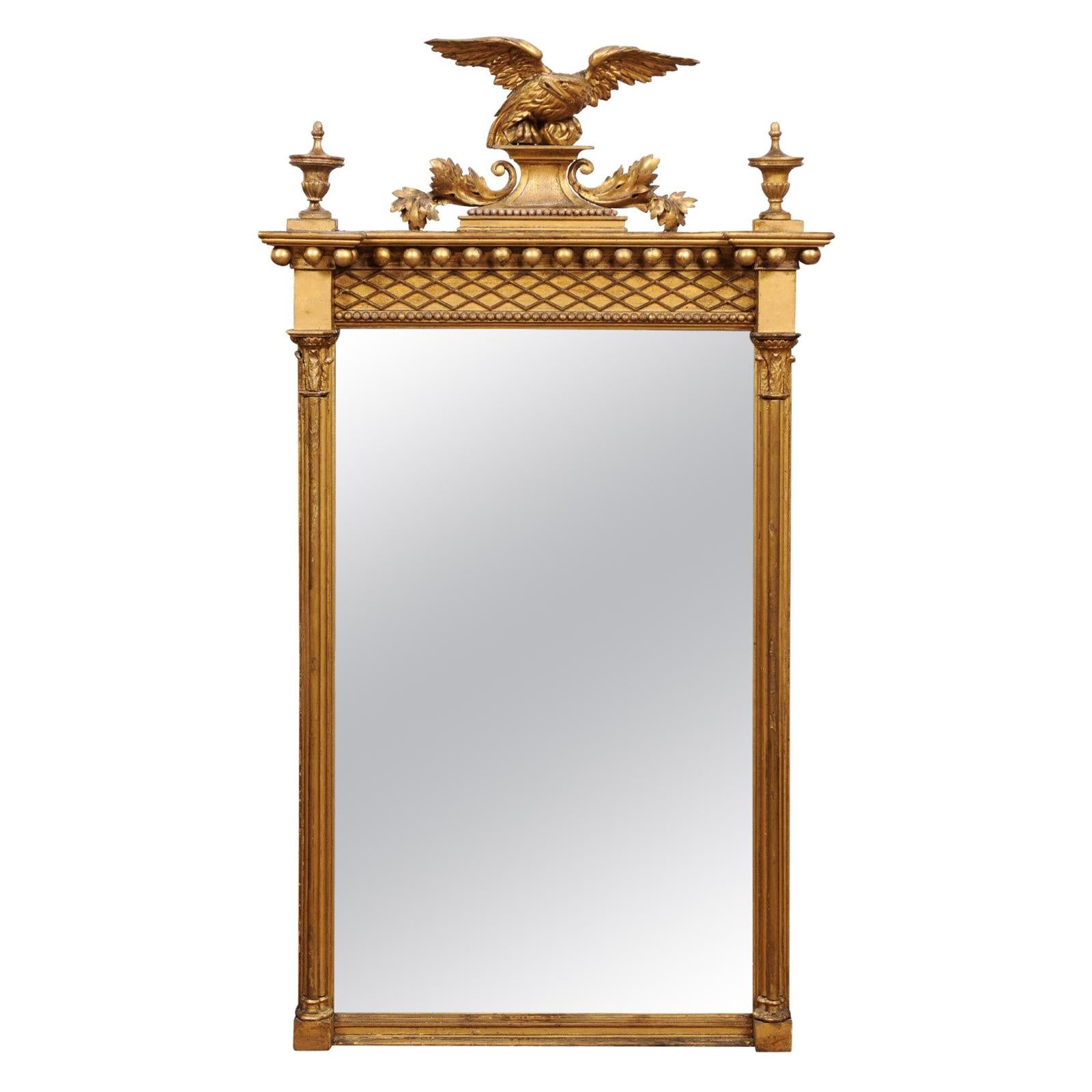 Period American Gilt Wood Federal Eagle Mirror at 1stDibs
