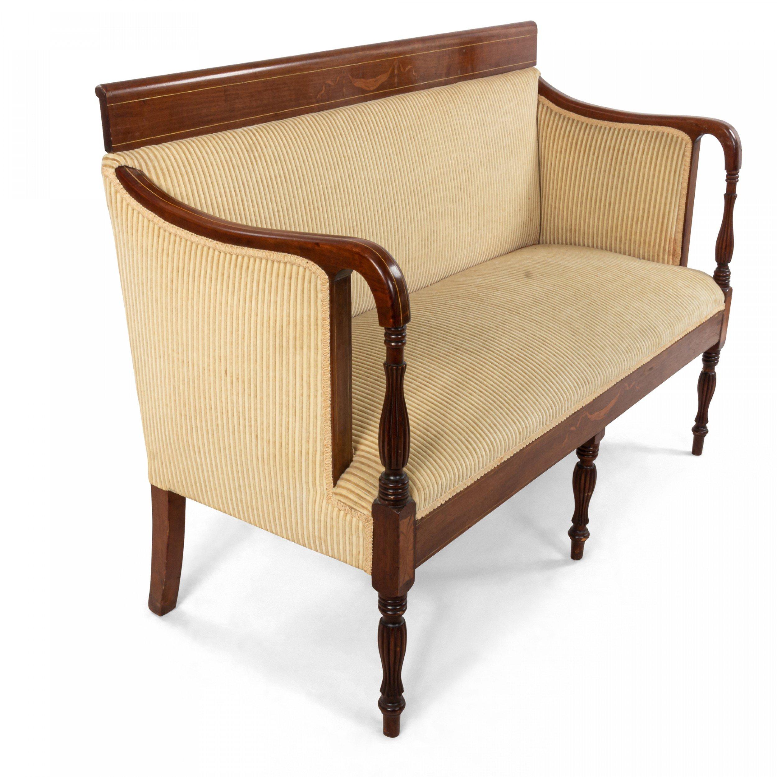American Federal Sheraton Style Settee For Sale at 1stDibs | sheraton ...