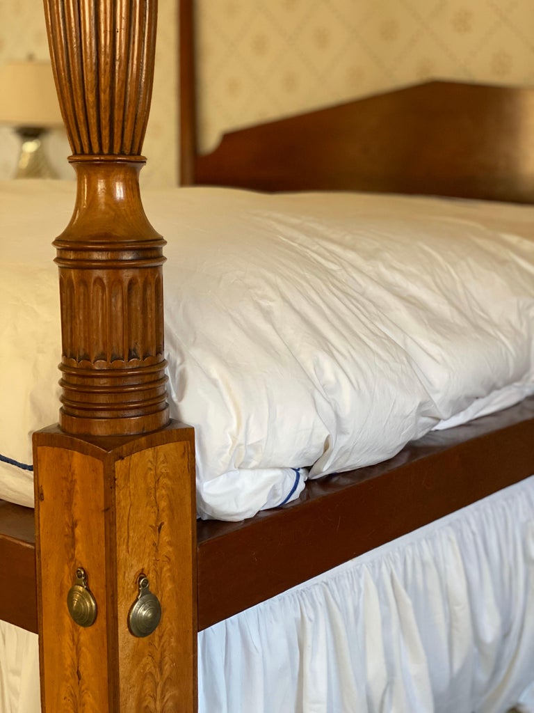 American Federal Style Mahogany King Size Four-Poster Bed at 1stDibs ...