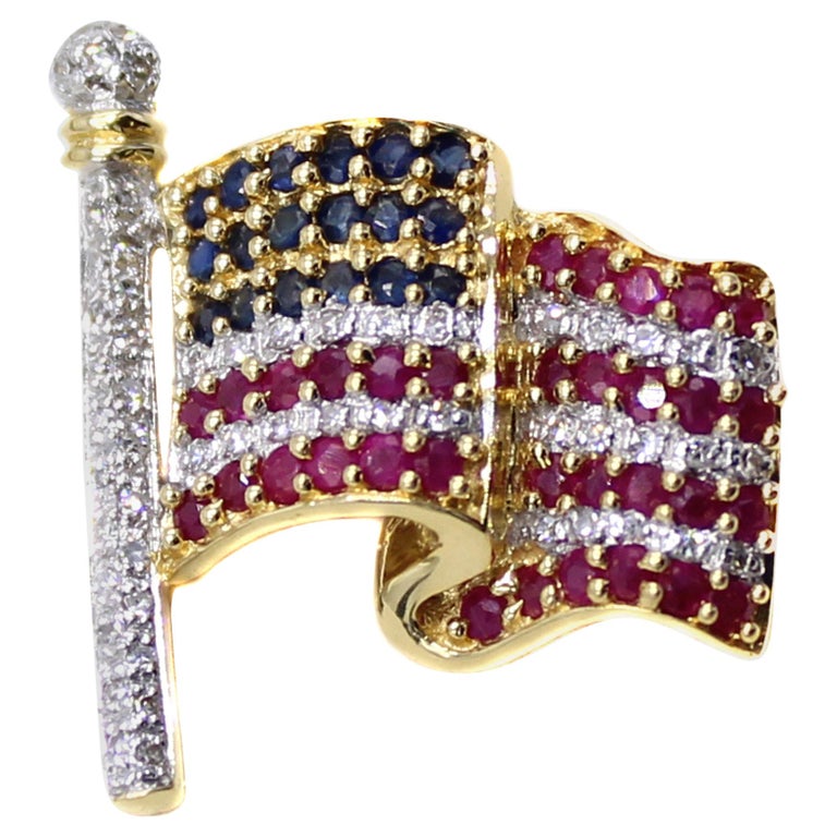 American Flag Pin at 1stDibs