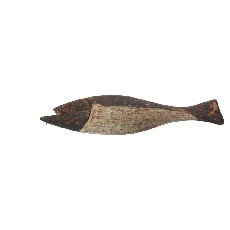American Folk Art Carved Fish Decoy at 1stDibs