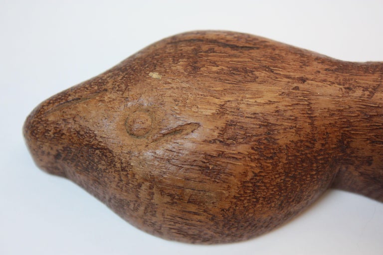 American Folk Art Hand-Carved Wooden Snake at 1stDibs