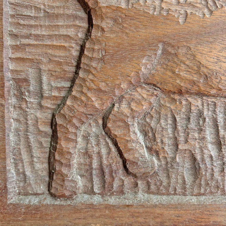 American Folk Art Labrador Carved Wood Panel For Sale at 1stDibs