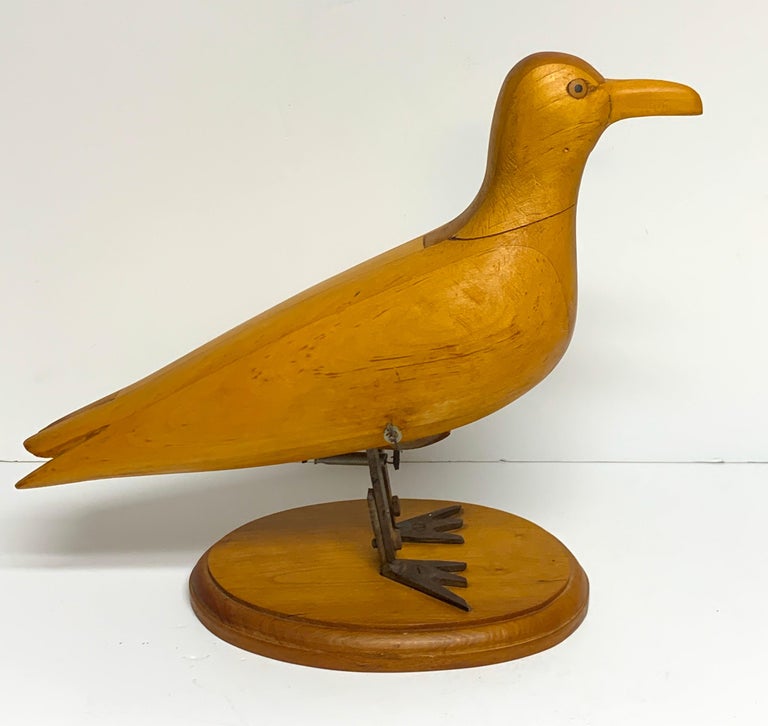 American Folk Art Mechanical Seagull Sculpture at 1stDibs
