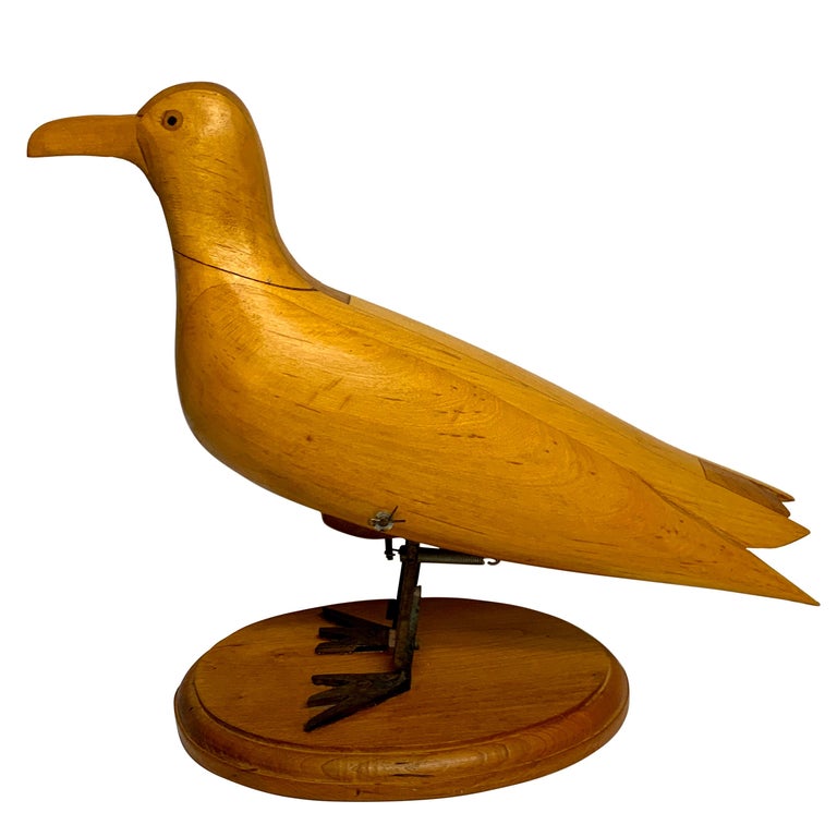 American Folk Art Mechanical Seagull Sculpture at 1stDibs