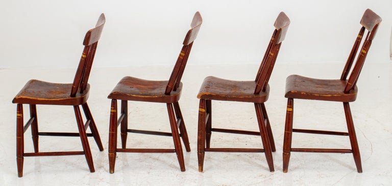 American Folk Art Style Chairs, 4 For Sale at 1stDibs