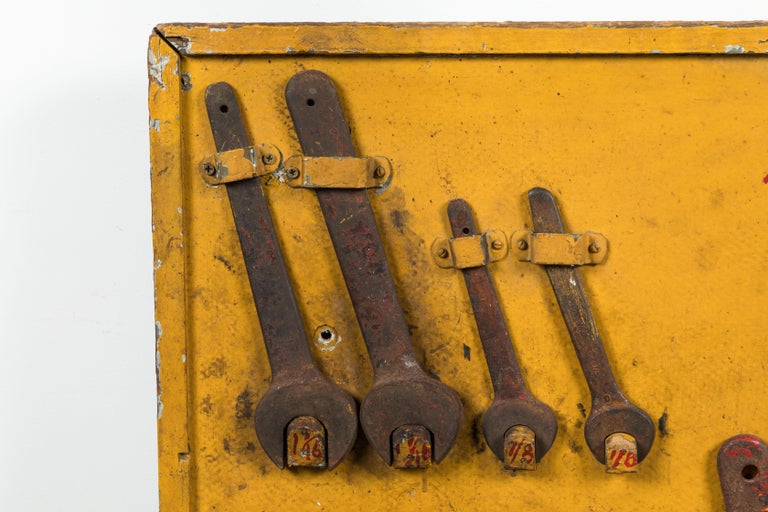 American Folk Art Workshop Wrench Wood Trade Sign For Sale at 1stDibs