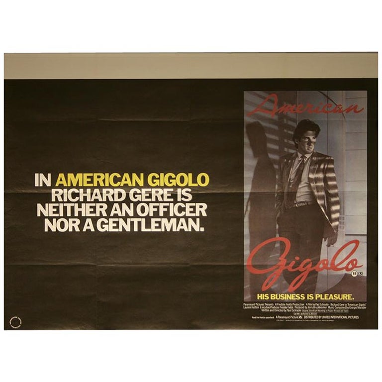 American Gigolo, 1980 Poster For Sale at 1stDibs