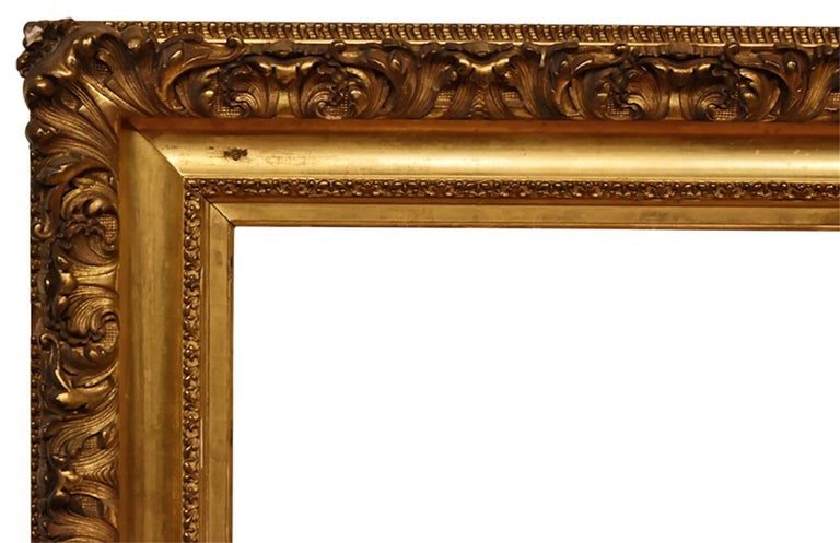 American 34x45 inch Gold Leaf Barbizon Picture Frame Circa 1880 For ...