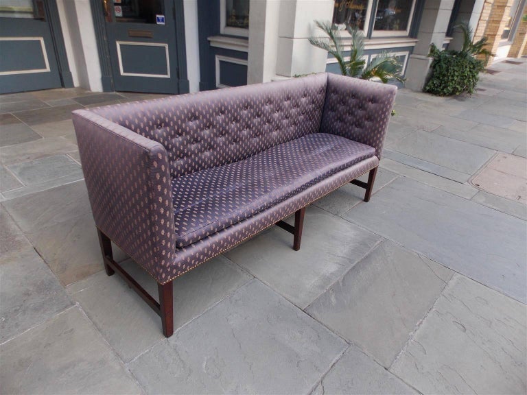 American Hepplewhite Mahogany Upholstered and String Inlaid Sofa, Circa ...