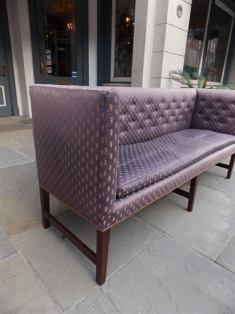 American Hepplewhite Mahogany Upholstered and String Inlaid Sofa, Circa ...