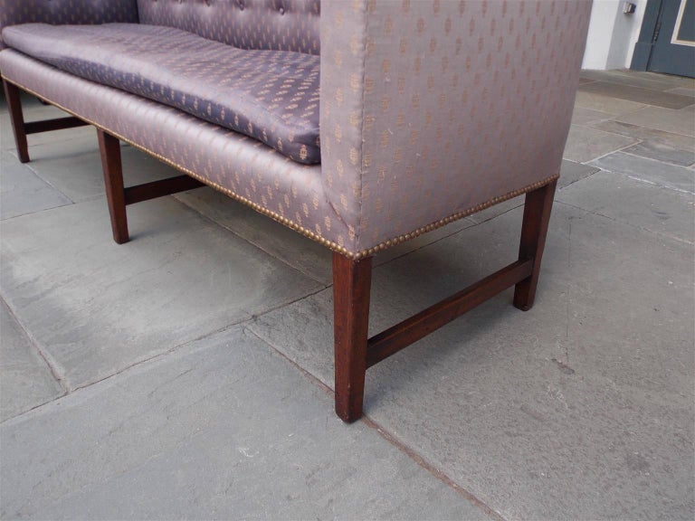 American Hepplewhite Mahogany Upholstered and String Inlaid Sofa, Circa ...