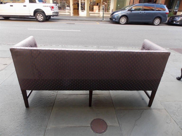 American Hepplewhite Mahogany Upholstered and String Inlaid Sofa, Circa ...
