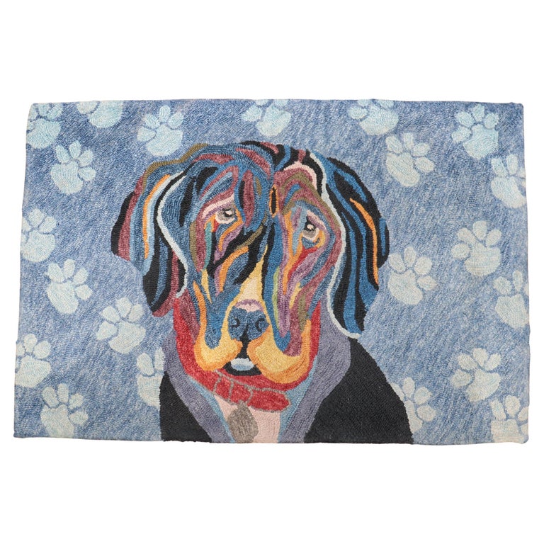 American Hook Dog Rug For Sale at 1stDibs