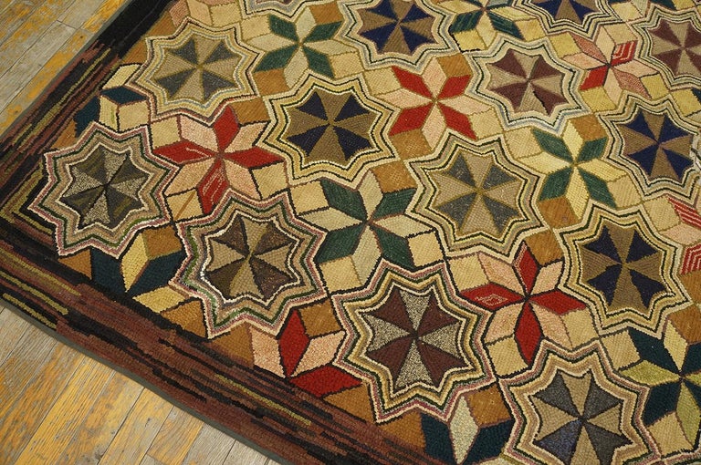 Early 20th Century American Hooked Rug ( 5' 9'' x 6' - 175 x 182 cm ...