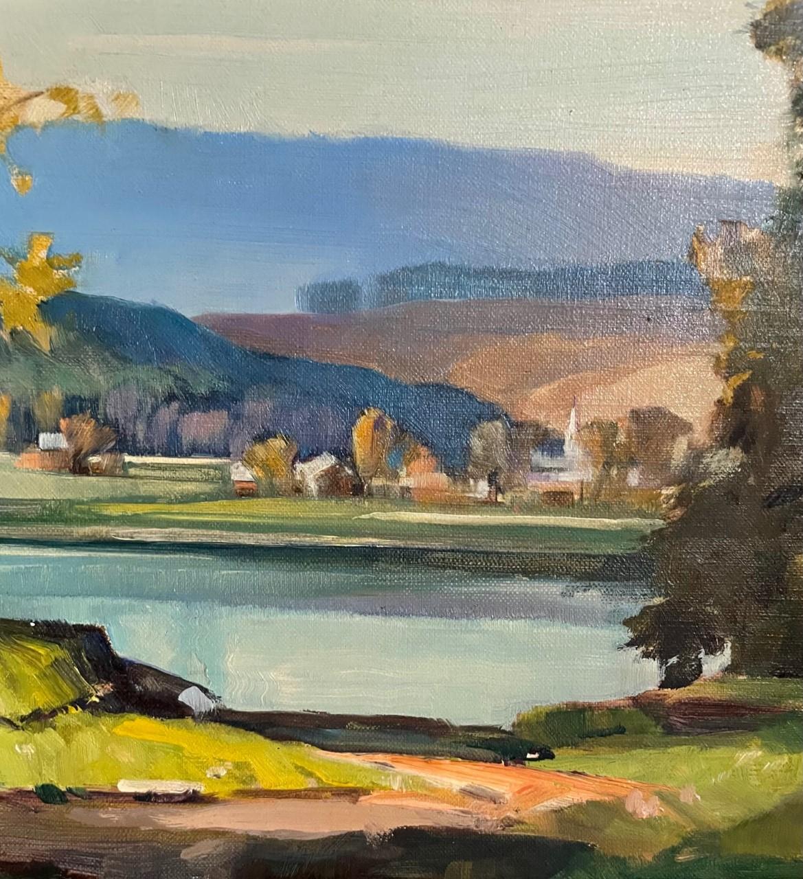 American Impressionist Painting Signed E. T. Grigware, Newcomb Macklin Frame For Sale at 1stDibs