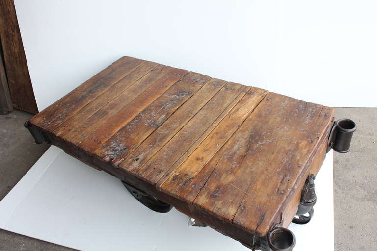 American Industrial Cart Coffee Table, More Available For Sale at 1stDibs