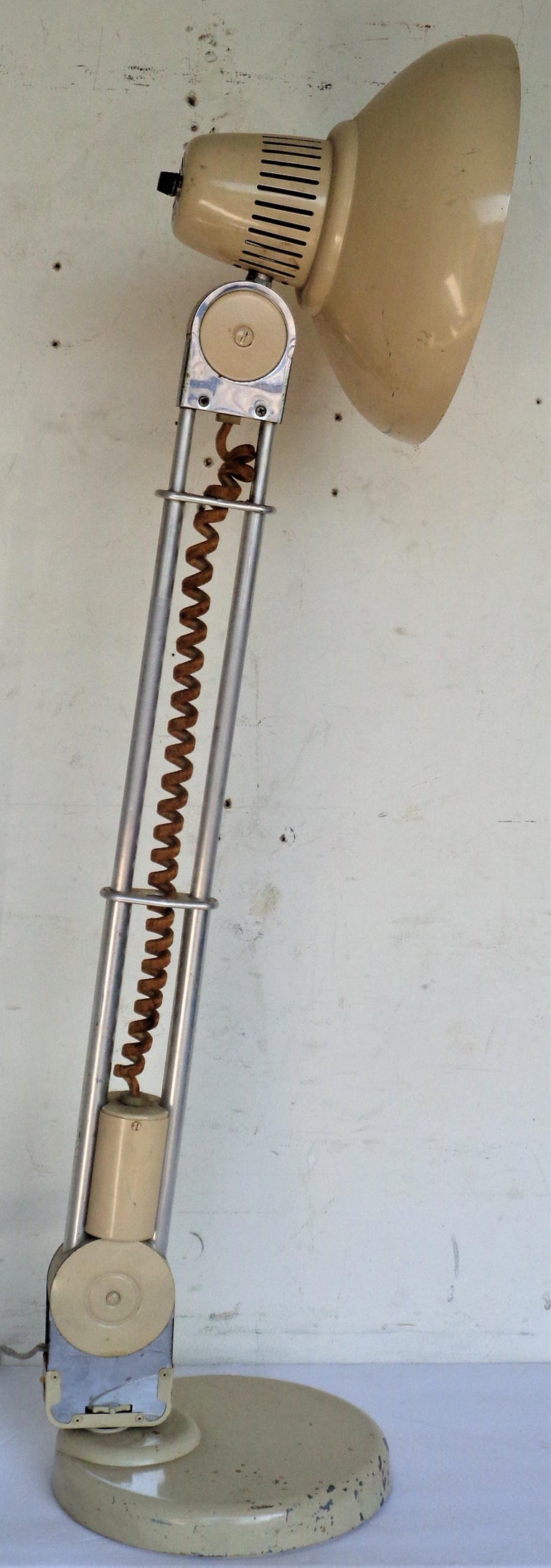 American Industrial Telescoping Swivel Lamp, Circa 1950 For Sale at 1stDibs