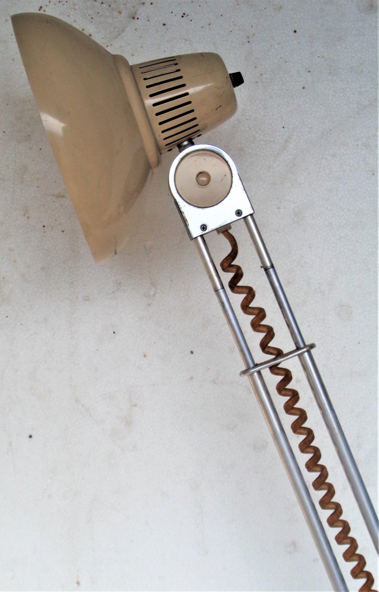American Industrial Telescoping Swivel Lamp, Circa 1950 For Sale at 1stDibs