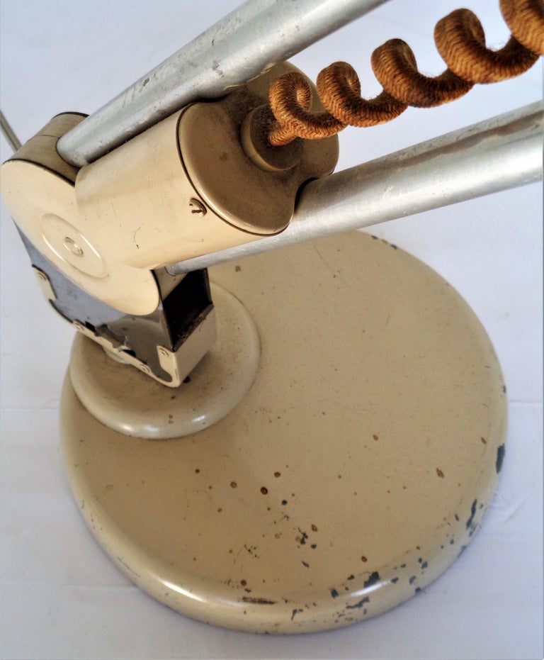 American Industrial Telescoping Swivel Lamp, Circa 1950 For Sale at 1stDibs