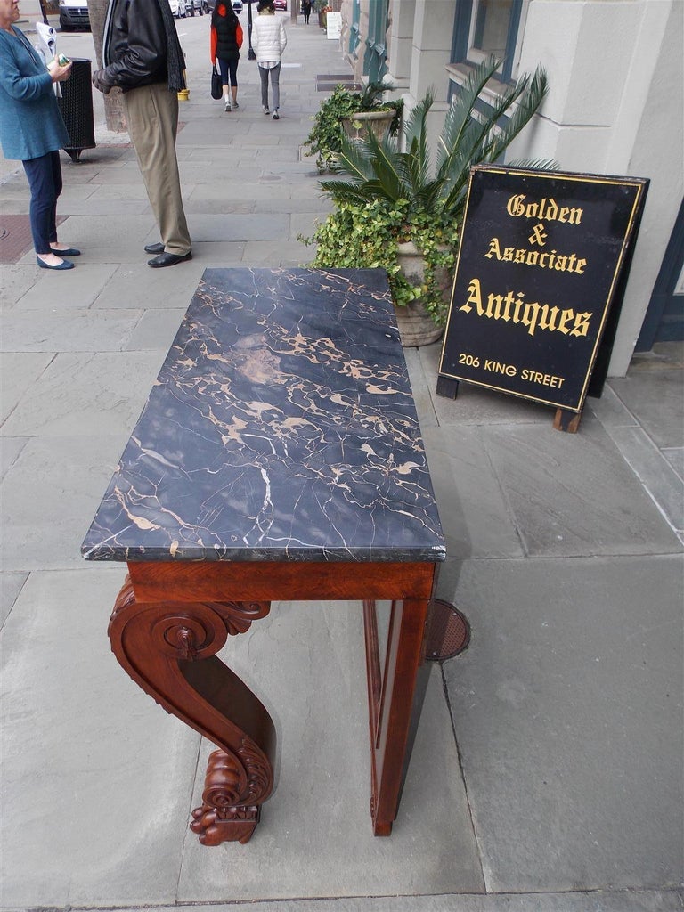 American Mahogany Acanthus Mable-Top Console, Isaac Vose, Boston, Circa ...