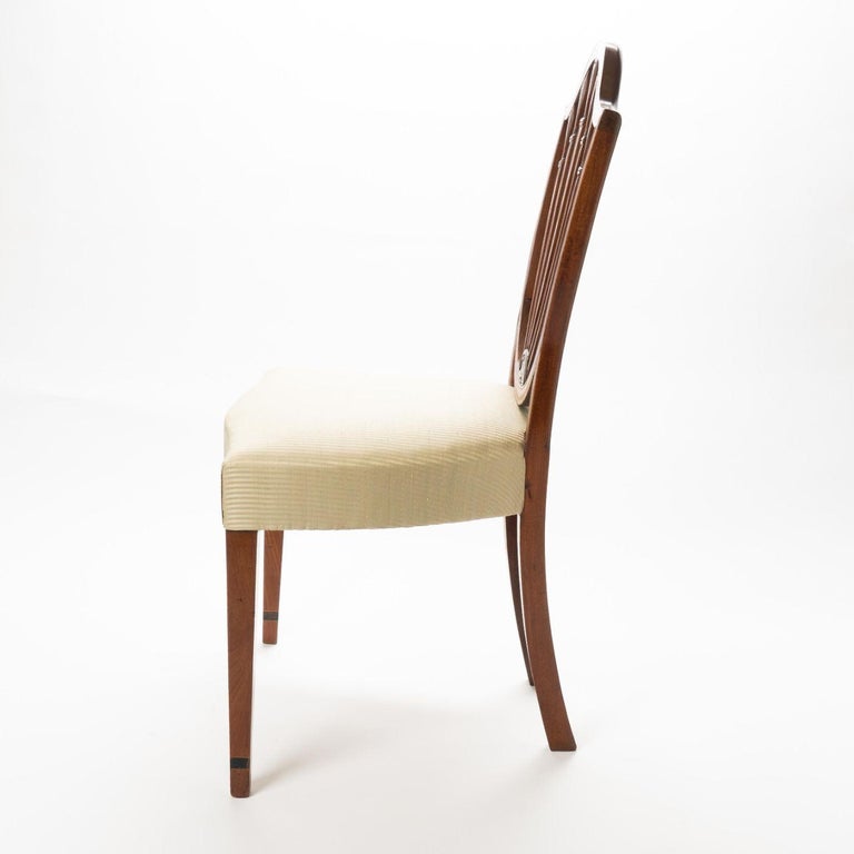 American Mahogany Shield Back Side Chair with Upholstered Serpentine ...