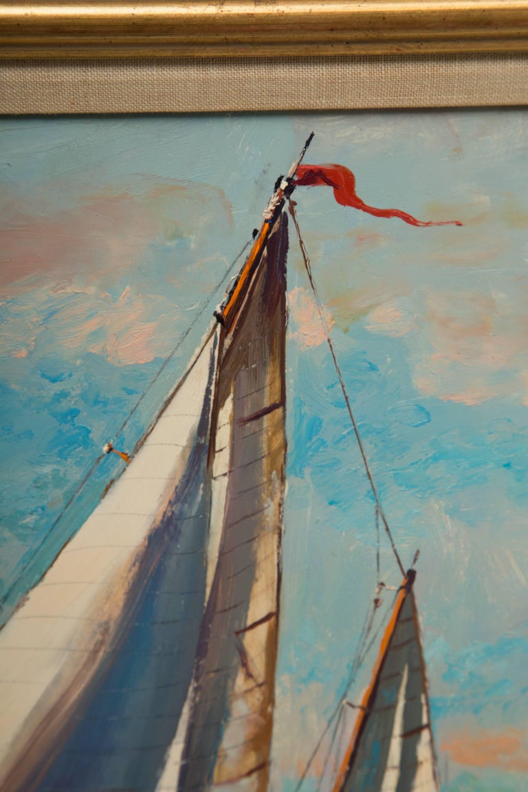 American Marine Oil on Board by Wayne Morrell at 1stDibs