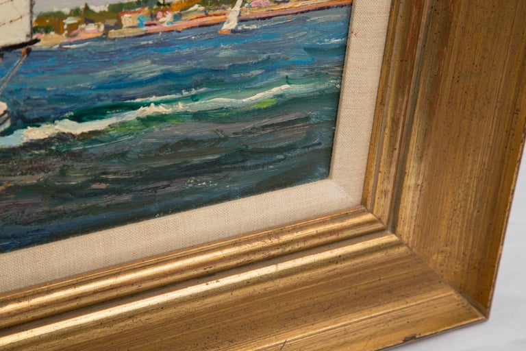 American Marine Oil on Board by Wayne Morrell at 1stDibs