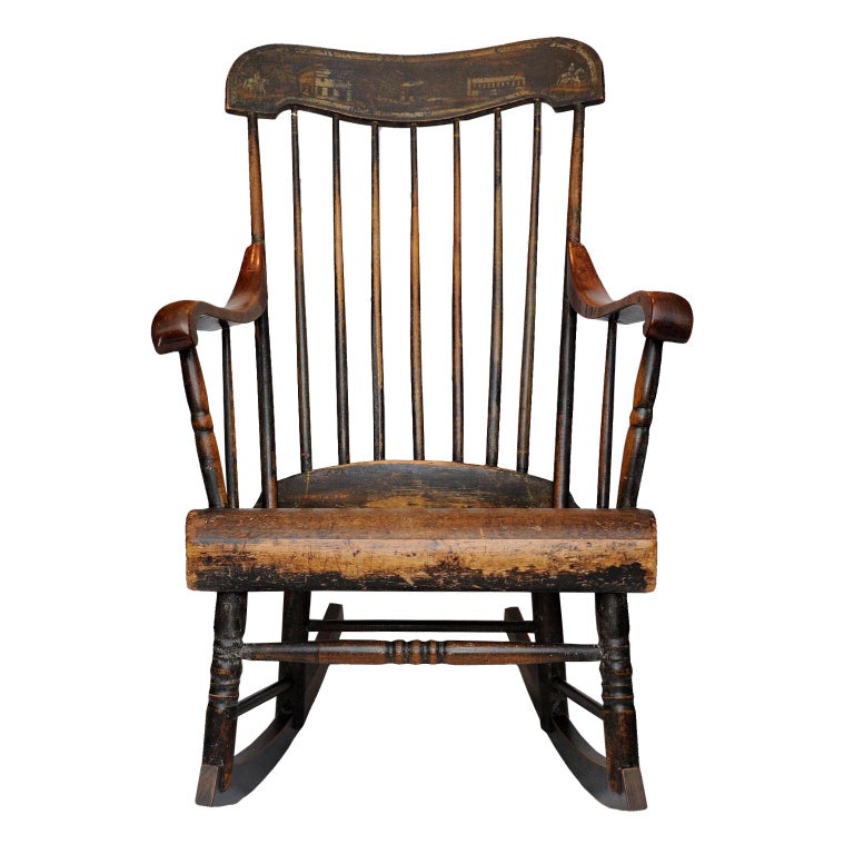 American Mid-19th Century Boston Rocker, circa 1840 at 1stDibs
