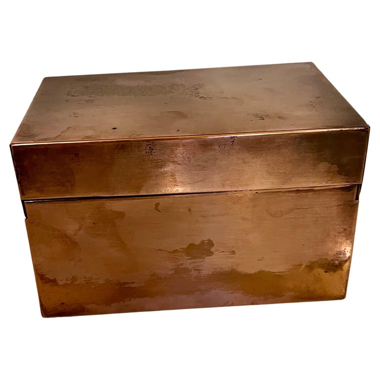 American Mid Century Copper Vintage small Recipes Decorative Box For ...