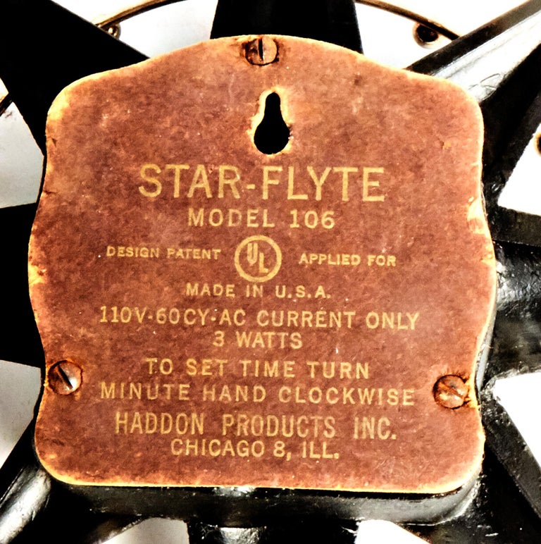 American Mid-Century Modern Chrome, Black and Red Star-Flyte Electric ...