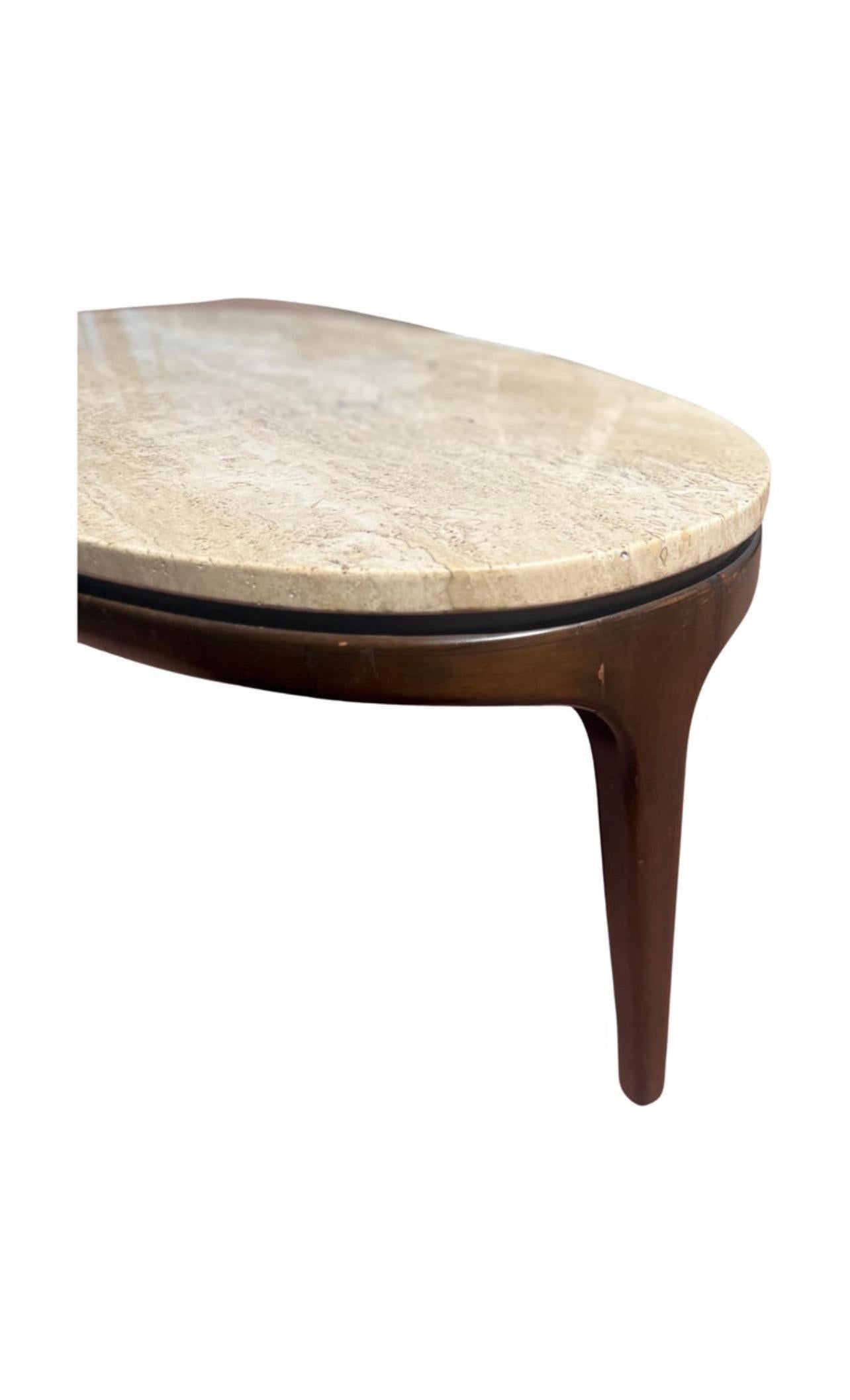 American Mid Century Modern Gorgeous Mable and Walnut Coffee Table For ...