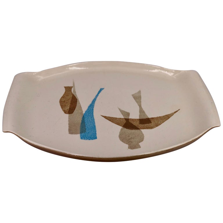 American Mid-Century Modern Large Platter by Red Wing Designed by Aldo ...
