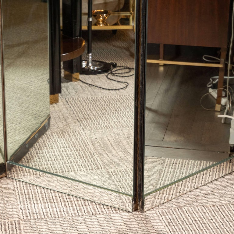 American Mid-Century Modern Monumental Three-Panel Mirrored Screen at ...