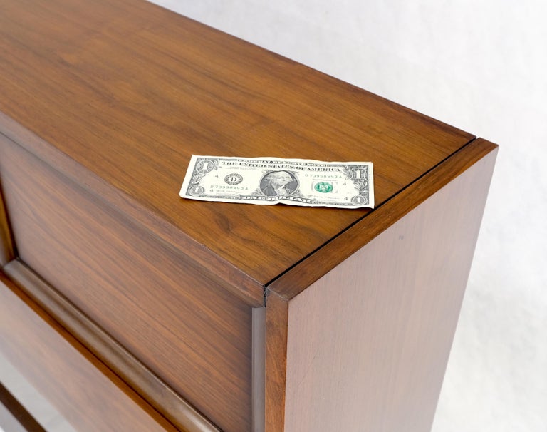 American Mid-Century Modern Walnut King Size Sliding Door Compartments ...