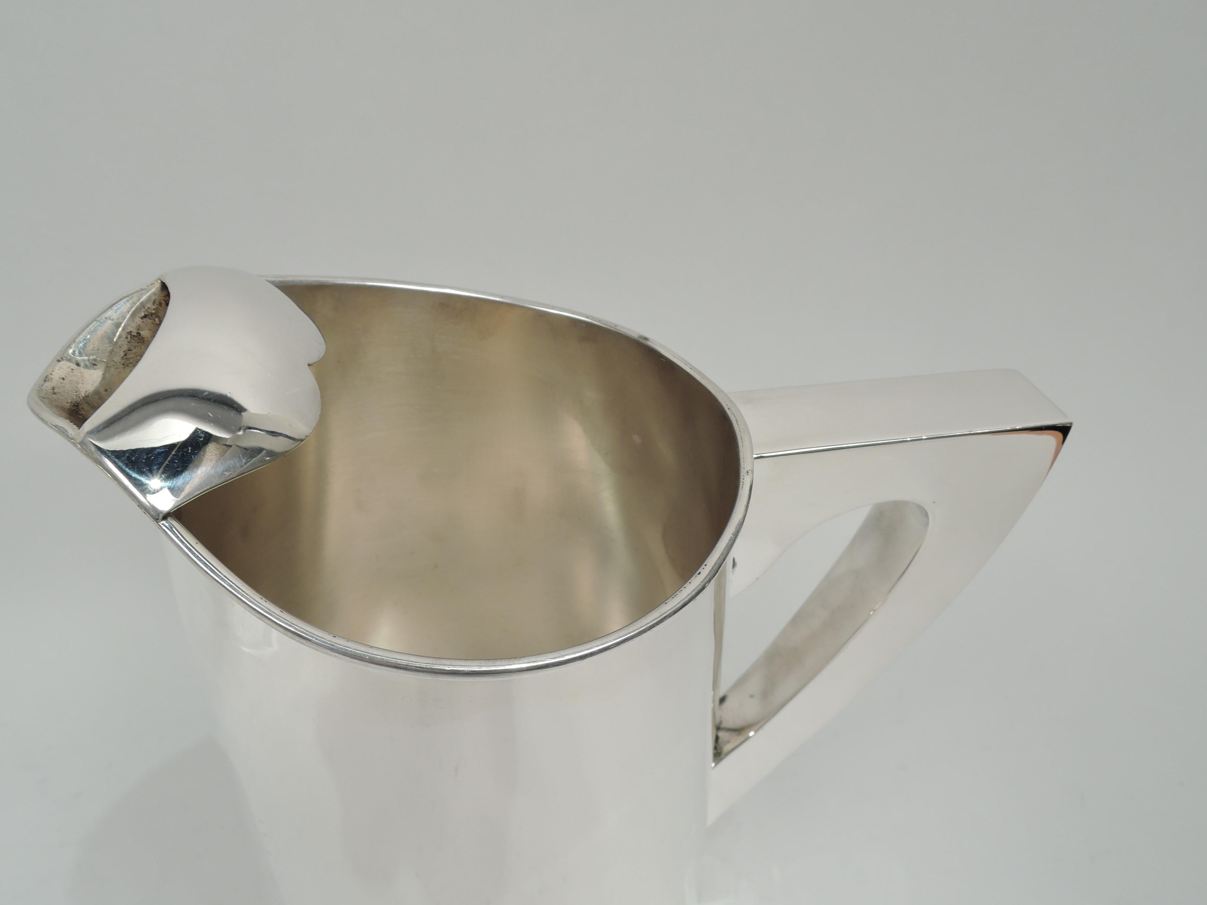 American Mid-Century Modern Sterling Silver Bar Pitcher For Sale at 1stDibs