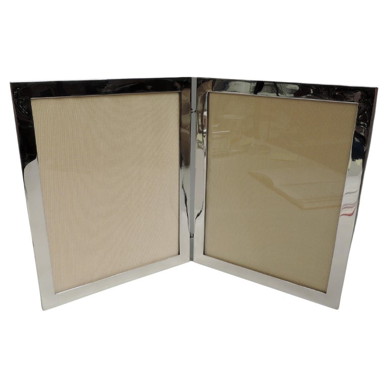 American Midcentury Modern Sterling Silver Double Picture Frame For ...